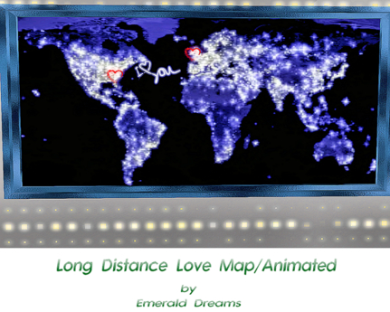 Second Life Marketplace - .:Emerald Dreams:. Long Distance Love Map